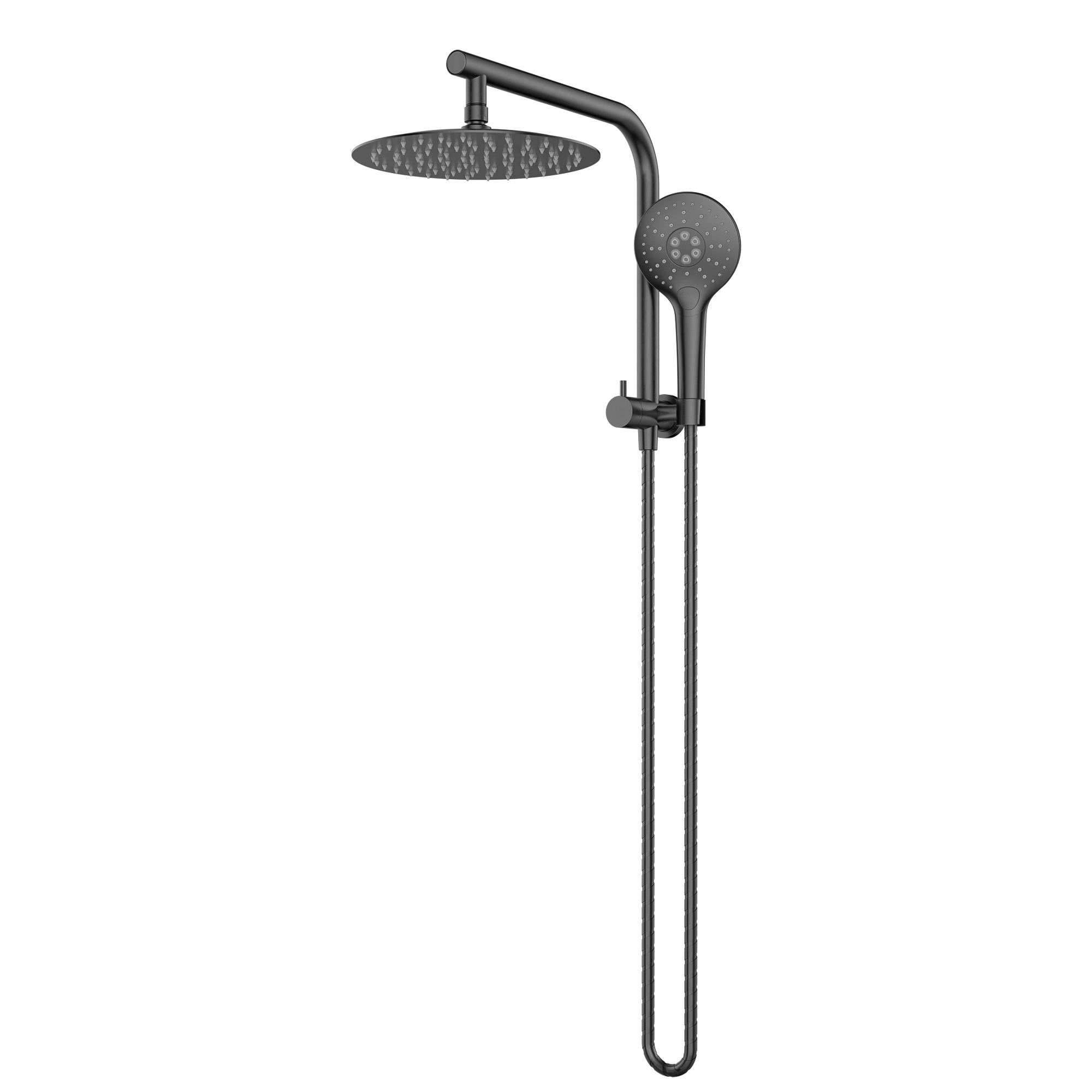 MELA - PALCO/RONDO Twin Combo Shower Set without Rail Gun Metal Tapware ...