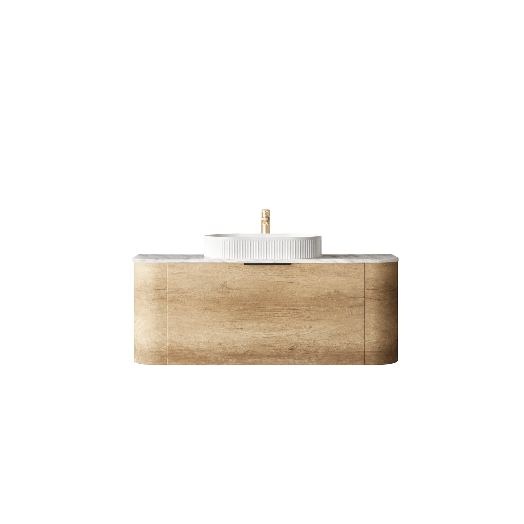 OTTI - Bondi 1200mm Natural Oak Curve Vanity | Bathroom City