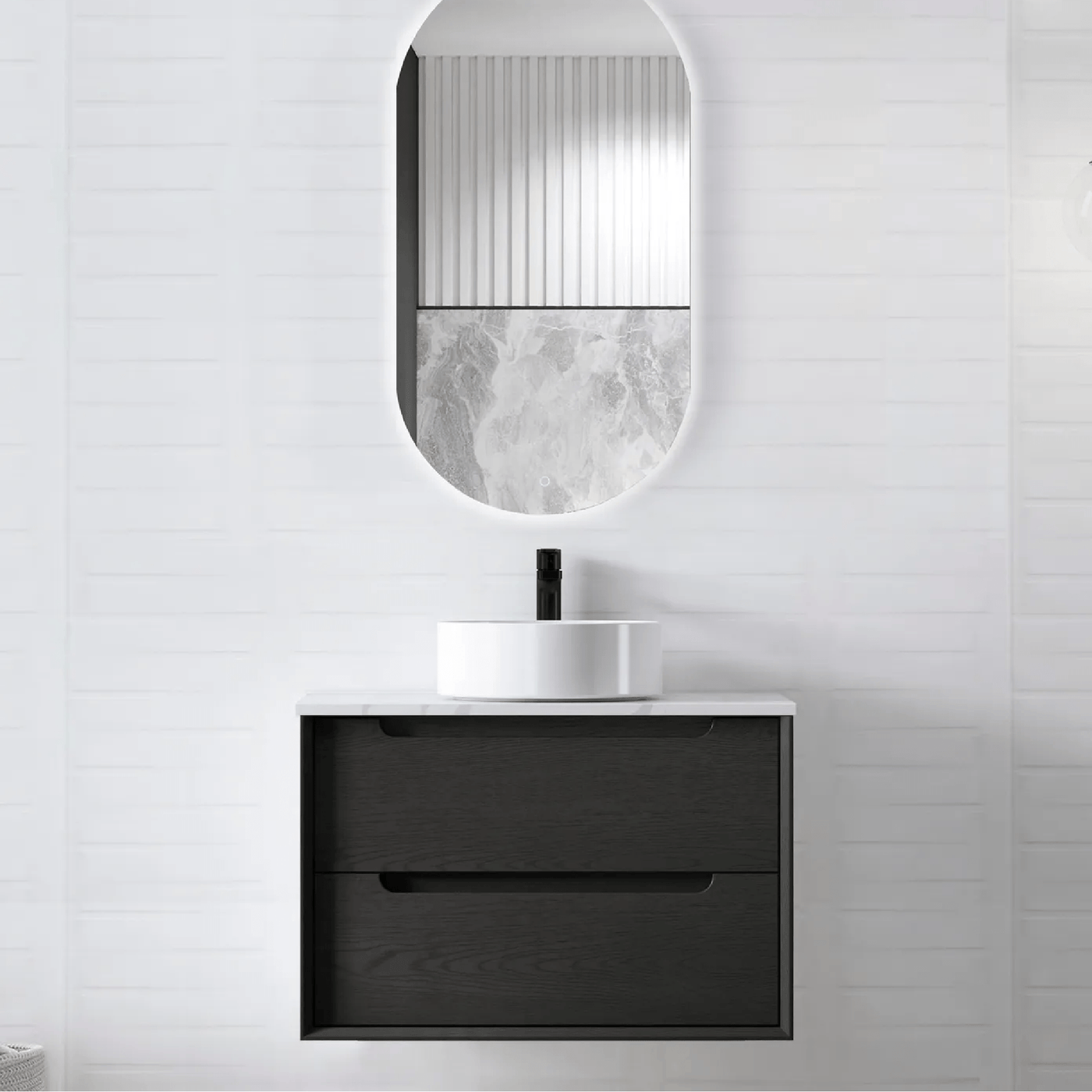 OTTI - Byron 750mm Black Oak Vanity | Bathroom City